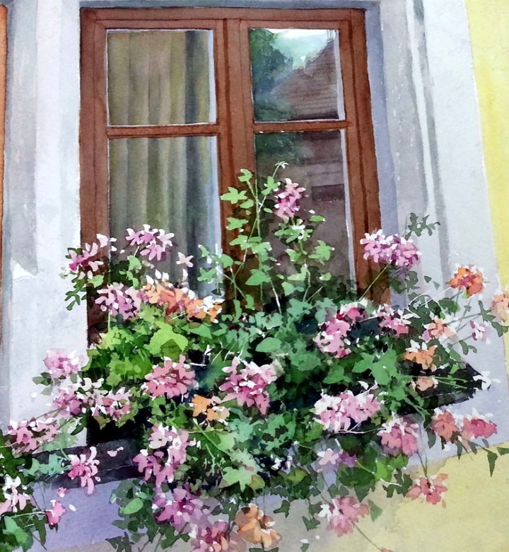 Jigsaw puzzle «Flowers on the window» - solve jigsaw puzzles online ...