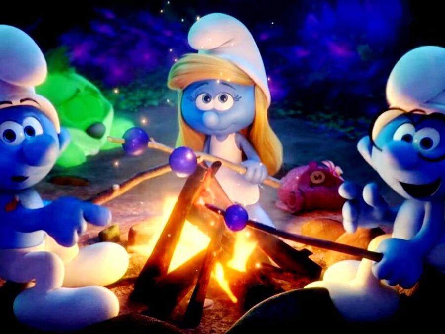 Jigsaw puzzle «Smurfs by the fire» - solve jigsaw puzzles online | PuzzleIt