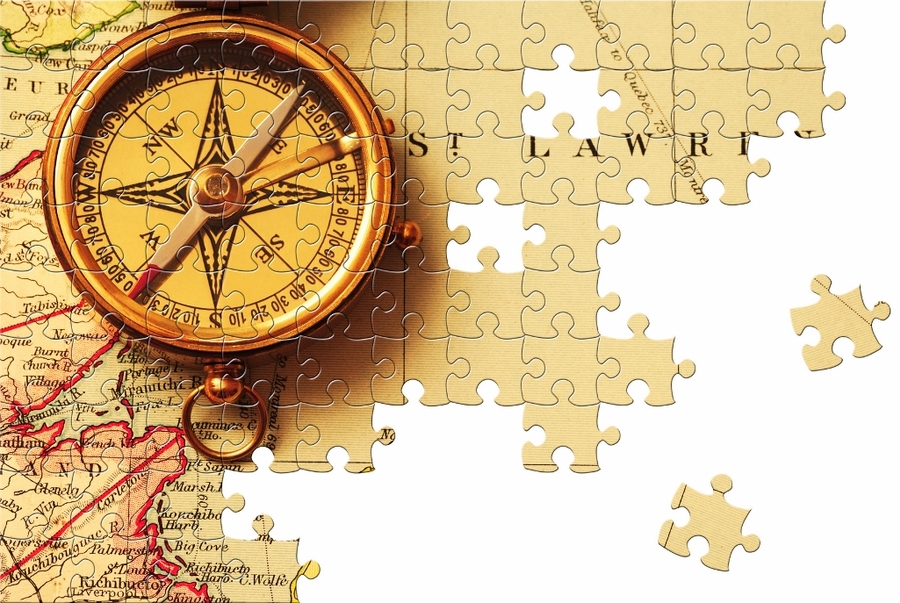 Jigsaw puzzle «Compass and map puzzle» - solve jigsaw puzzles online ...