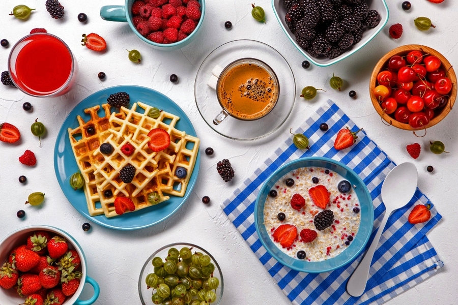 Jigsaw puzzle «Delicious breakfast» - solve jigsaw puzzles online ...