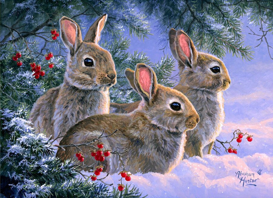 Jigsaw puzzle «Hare in the forest» - solve jigsaw puzzles online | PuzzleIt