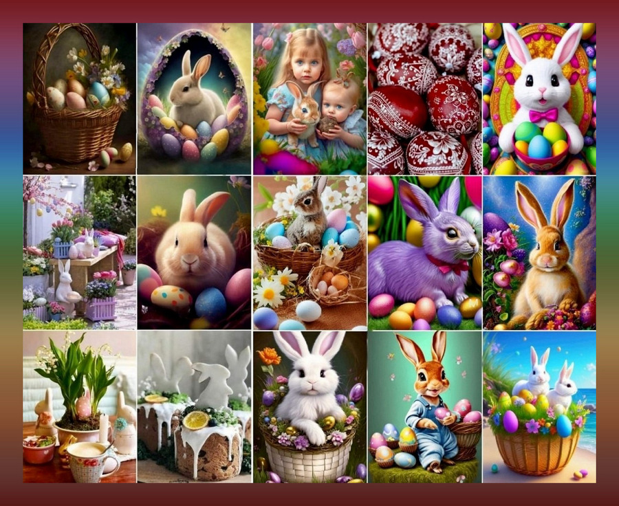 Jigsaw puzzle «Easter bunnies» - solve jigsaw puzzles online for free ...