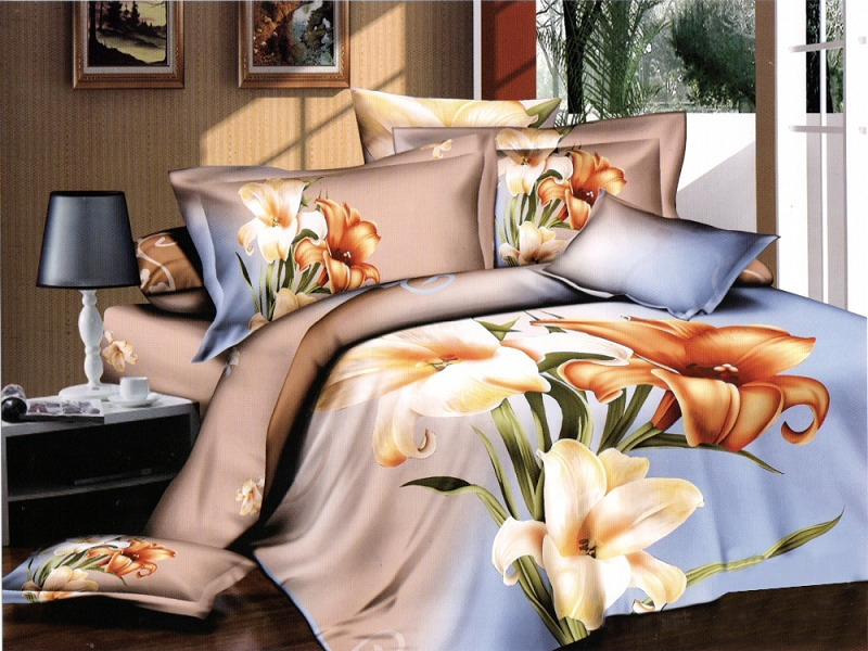 Jigsaw puzzle «Bed linen with lilies» - solve jigsaw puzzles online ...