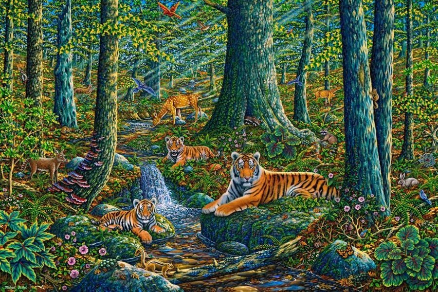 Jigsaw puzzle «Tigers» - solve jigsaw puzzles online | PuzzleIt