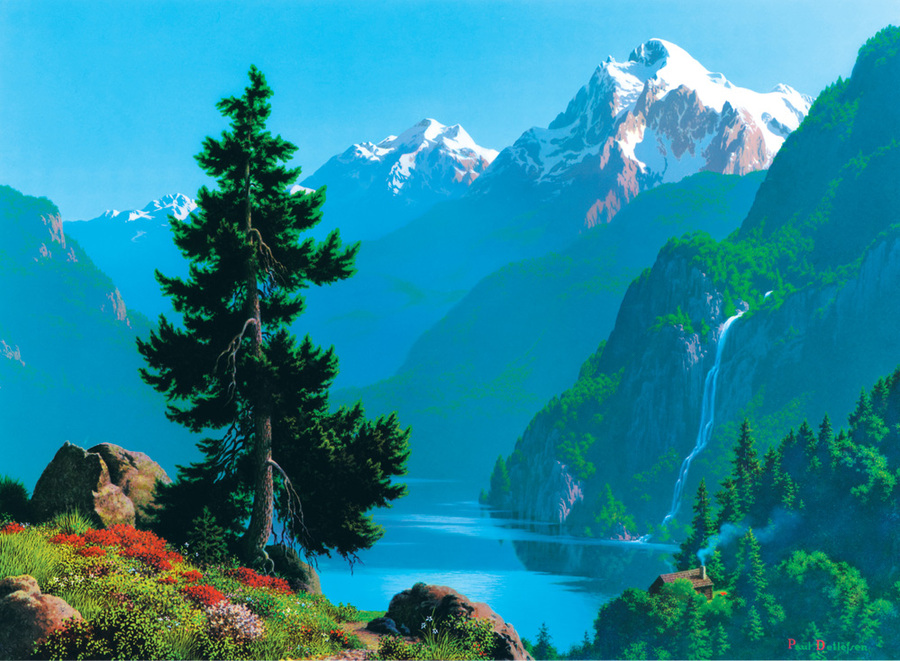 Jigsaw puzzle «Mountain landscape» - solve jigsaw puzzles online | PuzzleIt