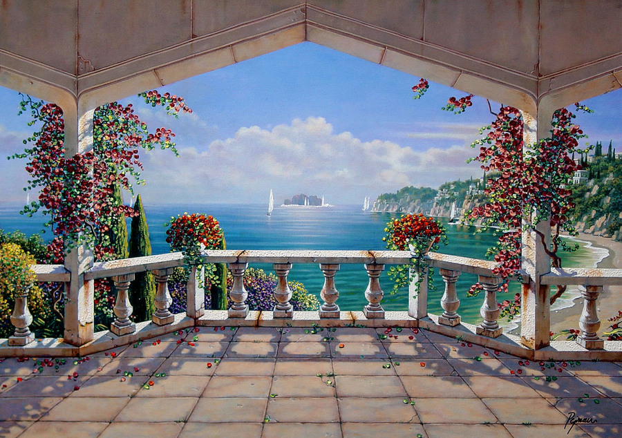 Jigsaw puzzle «Villa in Santorini» - solve jigsaw puzzles online | PuzzleIt