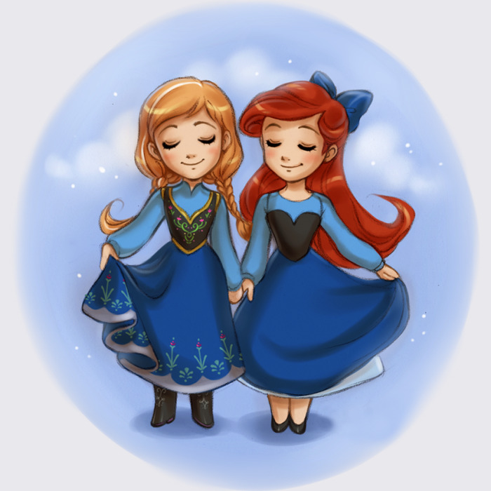 Jigsaw puzzle «Anna and Ariel» - solve jigsaw puzzles online | PuzzleIt