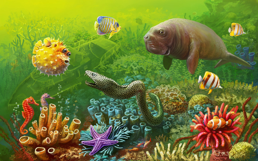 Jigsaw puzzle «Marine inhabitants» - solve jigsaw puzzles online | PuzzleIt