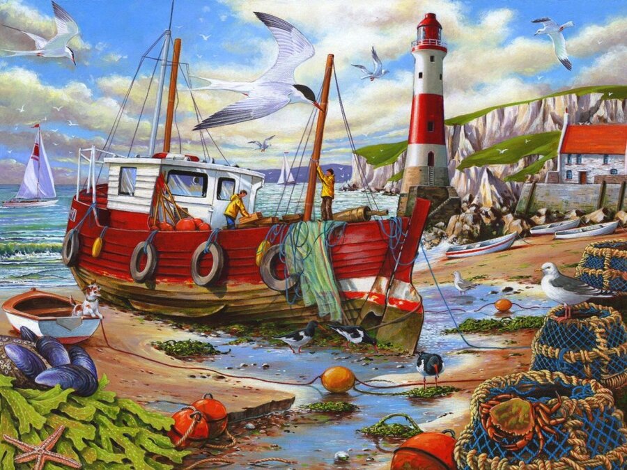 Jigsaw puzzle «Fishing boat» - solve jigsaw puzzles online | PuzzleIt