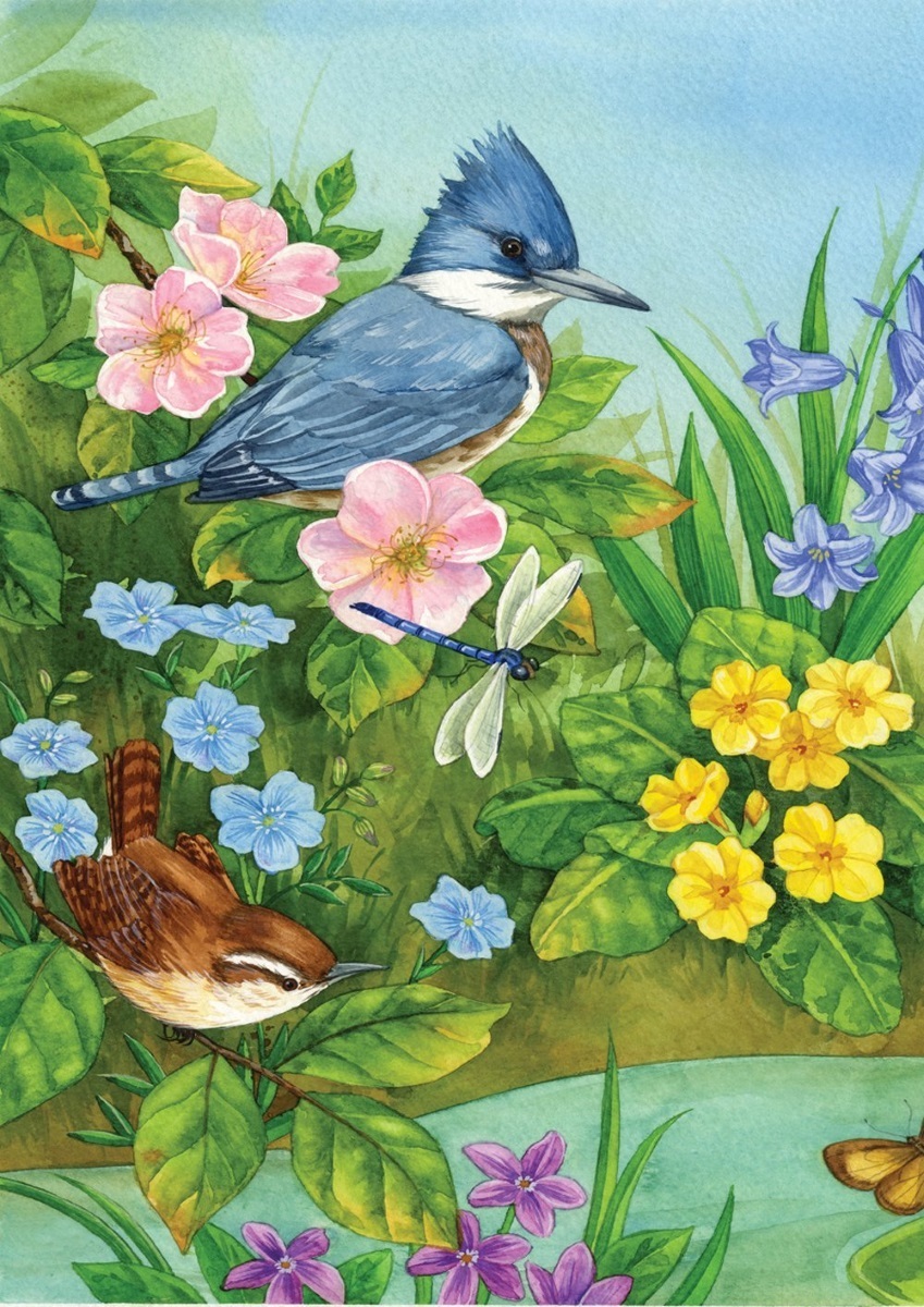 Jigsaw puzzle «Cardinal and sparrow» - solve jigsaw puzzles online ...